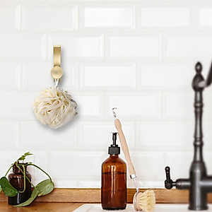 FILTA Stylish Bathroom Towel Hooks for Wall Mount,Coat Hooks Brushed Gold 2 Pack Robe & Towel Hooks for Hanging Towels,Coats,sponges,Clothes