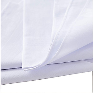 RDS HANKYTEX Men's White Handkerchiefs,100% Soft Cotton Hankie