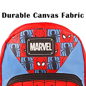 Spiderman 10" Mini Canvas Backpack Set | Marvel Spidey School Supplies for Kids