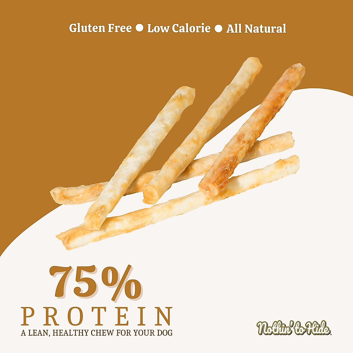 Fieldcrest Farms Nothing to Hide Natural Rawhide Alternative Twist Stix for Dogs - 3 Pack (30 Sticks) Premium Grade Easily Digestible Chews - Great for Dental Health (Peanut Butter, Small Stix)