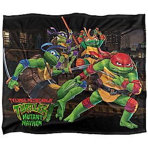 Teenage Mutant Ninja Turtles: Mutant Mayhem Blanket, 50"x60" Nightly Rooftop Escapade Silky Touch Super Soft Throw Blanket