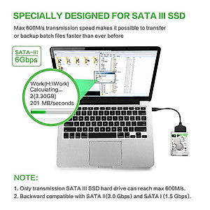 Valuegist SATA to USB 3.0 Adapter Cable for 2.5” SATA III Hard Drive, Converter for 2.5" SSD/HDD (NOT Support 3.5" HDD)