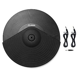 Alesis 14 Inch 3-Zone DMPad Cymbal with Choke, 2 Silverline Audio 10ft Connection Cables and Dummy Plug Bundle