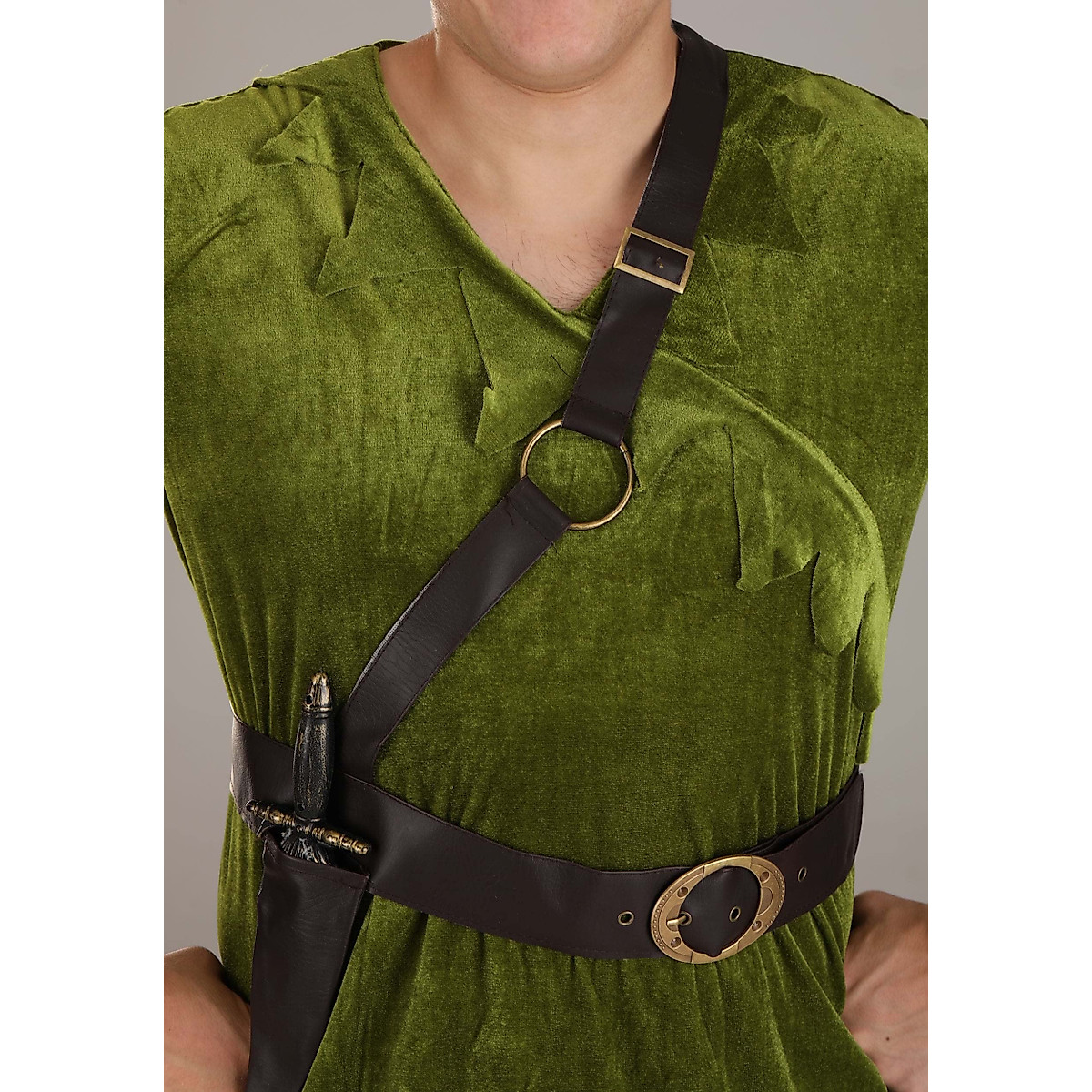Adult Classic Peter Pan Costume Mens, Fantasy Neverland Lost Boy Green Halloween Outfit S
