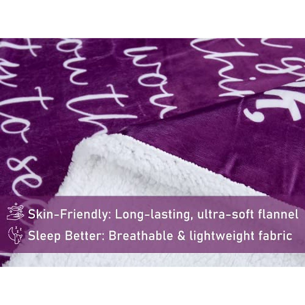 Wife Blanket Happy Anniversary Romantic Gifts - Luxurious Throw Blankets with Loving Messages for Gift for Her | Snuggly Soft Blanket from Husband for Valentine's Day Wife Gifts | 50" X 60"