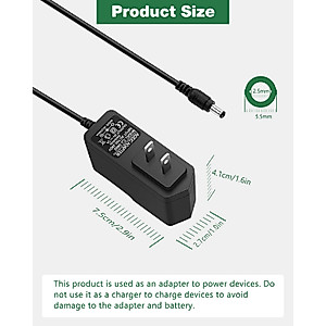 JOVNO 6V 2A AC Power Adapter Compatible with Ellipticals and Trainer Bikes Power Supply Commercial 400/VR AudioStrider A.C.T. Pro 800 600 U300 R400 CX925 CX938 CX1000 ASR 630 700, 6.6ft