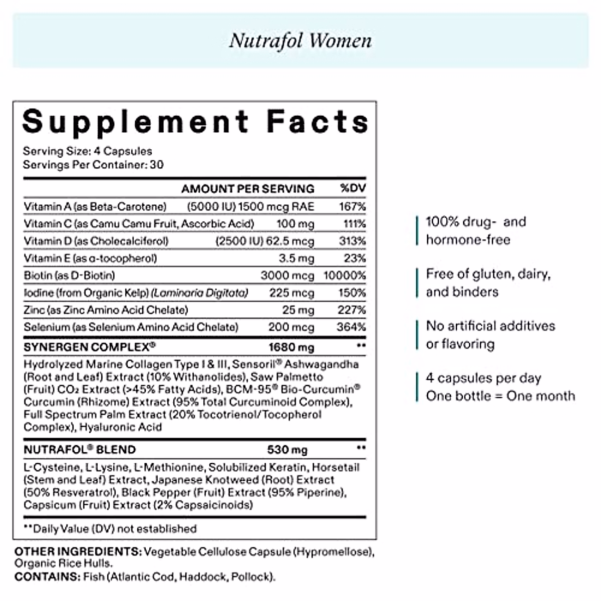 Nutrafol Women's Hair Growth Supplement & Growth Activator Duo | Ages 18-44 | Clinically Proven for Visibly Thicker & Stronger Hair | Dermatologist Recommended | 1 Month Supply