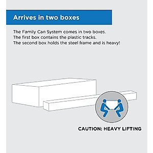 Can Rotation Organizer | Large Canned Food Organizer For Pantry | Black Large Food Rotation System | Harvest | Shelf Reliance (Can Rotation Organizer 3-117 oz (Small, Medium, Large))