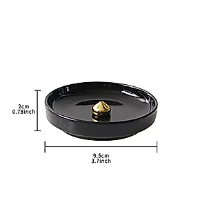 JISADER Round Cone Plate,Ceramic Buddha Furnace Burner Holder for Patio,Living Rooms,Garden Terraces Outdoor