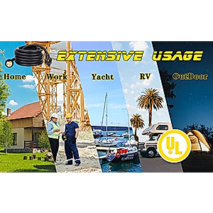 S7 50 Amp Generator Extension Cord, 13FT STW 6/3 + 8/1 Power Cord N14-50P & SS2-50R & CS6364 Twist Lock Connectors