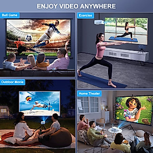Mini Projector, Native 1080P Full HD 9000L SOPYOU Movie Outdoor Projector 4K Supported, Video Mini Portable Projector for HDMI, USB, Laptop, TV Stick, PS5, iOS & Android, U Disk