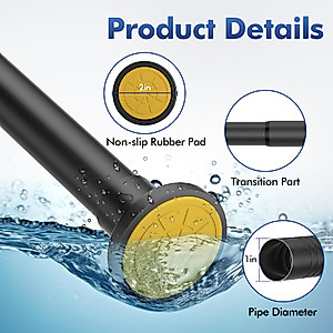 Shower Curtain Rod Adjustable 32"-80", No Drill Curtain Rod Black Tension Shower Curtain Rod Stainless Steel Rust Proof Shower Rods for Bathroom, Shower Stall