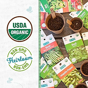 Back to the Roots Organic Seed Bundle - Herbs and Vegetables Variety Pack for Planting - Assorted Non-GMO Seed Mix for Beginner Indoor and Outdoor Gardening, (Pack of 20)