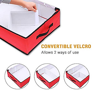 Ohuhu Wrapping Paper Storage Containers, Gift Wrap Organizer, Wrapping Paper Holder, 600D Oxford Cloth Tear-Resistant and Waterproof, 40.5'' Fits 18-24 Standers Rolls (red)