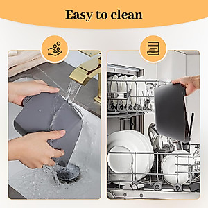 Silicone Slow Cooker Liners, 3 Pack Reusable Divider Insert Fits Crockpot 6-7 Quarts Oval Slow Cooker Reusable Dishwasher Safe, Food-Grade BPA Free Cooking Liners (Grey-3 Pack)