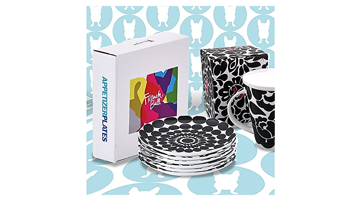 French Bull Assorted Plates Set - 6 Melamine Dinnerware