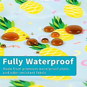 3 Pcs Waterproof Baby Bibs | Long Sleeves Weaning Smock Bib with Food Catcher Pocket for Toddler Eating | Baby Led Weaning | Full Cover Wearable Sleeved Bibs Shirt Bib Set | 6-24 Months