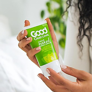 Good Clean Love Almost Naked Organic Water-Based Lube, Personal Lubricant with Aloe Vera, Safe for Adult Toys & Condoms, pH-Balanced, Intimate Wellness Gel for Men & Women, 4 Oz (2-Pack)