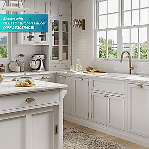 KRAUS Turino™ 30” Drop-In Undermount Fireclay Single Bowl Kitchen Sink with Thick Mounting Deck in Gloss White, KFD1-30GWH