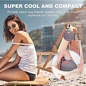 UrbanX Audience Series IPX7 Bluetooth Waterproof Speaker with Clip, Compact Speaker with Big Sound, Punchy Bass, Wireless for Redmi Note 11T Pro+ & Beach, Pool, Boat, Biking Purple 2 Pack