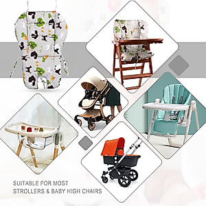 Lomgwumy High Chair Pad,high Chair Cover/seat Cushion, Light and Breathable, Soft and Comfortable, Cute Pattern, Suitable for Most High Chairs, Baby Dining Chairs (Grey Sheep Pattern)
