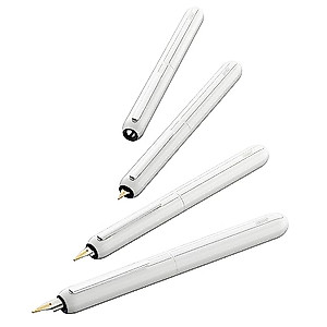 Lamy Dialog Fine Nib Fountain Pen Model 1228088 pianowhite 3 Pt, White/Silver/Gold