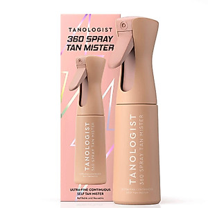 Tanologist 360 Spray Tan Mister Bottle - Ultra Fine, Refillable Continuous Mist Spray Bottle for Flawless Self Tan, 1 Count