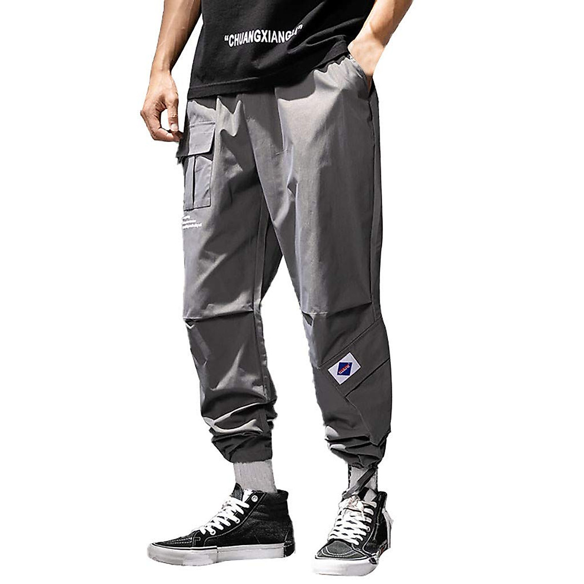 Mens Harm Pants, F_Gotal Men's Jogger Pants Hip Hop Cargo Pants Casual Workout Sweatpants Trousers with Multi Pockets