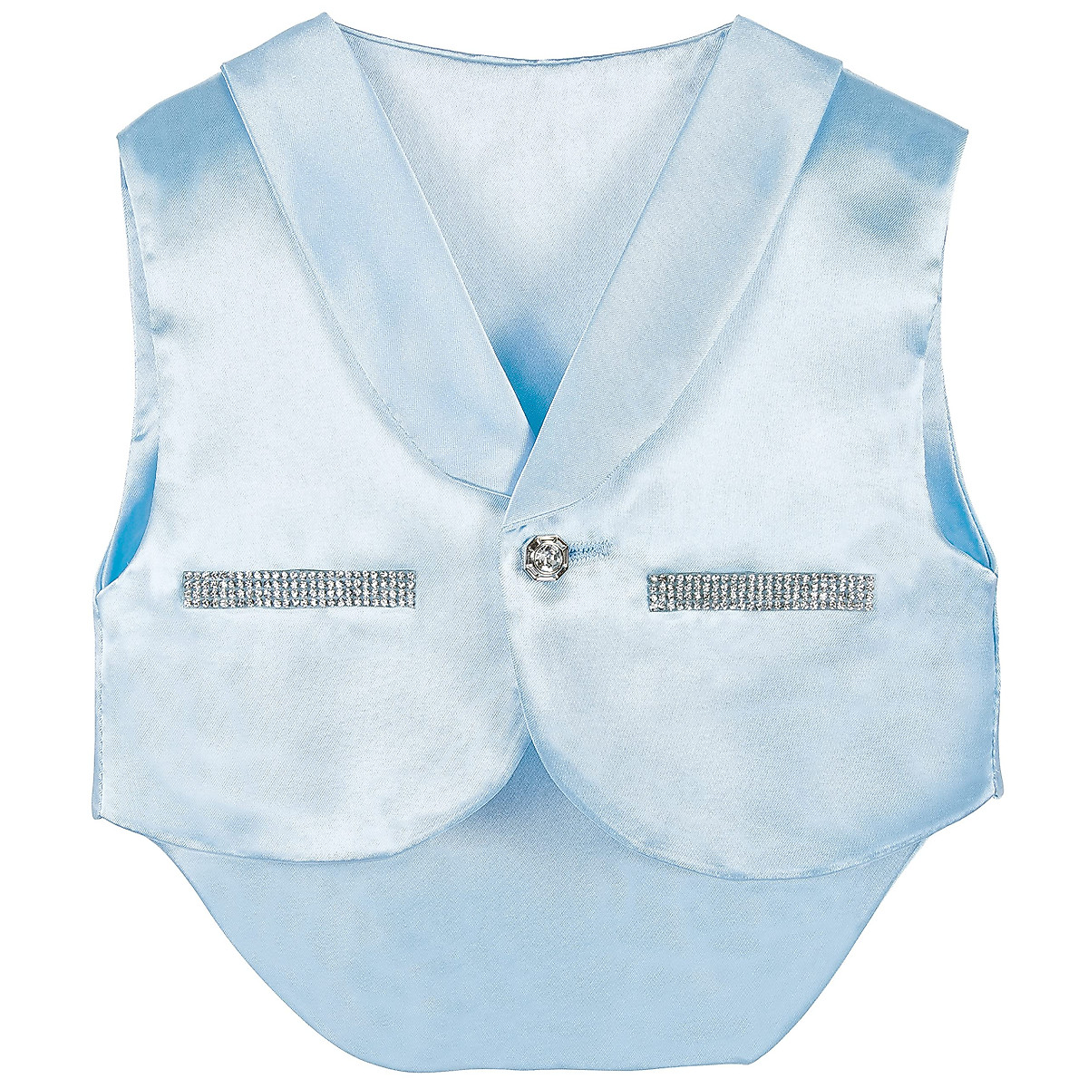 Lilax Baby Boy Jewels Crown Tuxedo Outfit Layette 5 Piece Gift Set 0-3 Months Blue