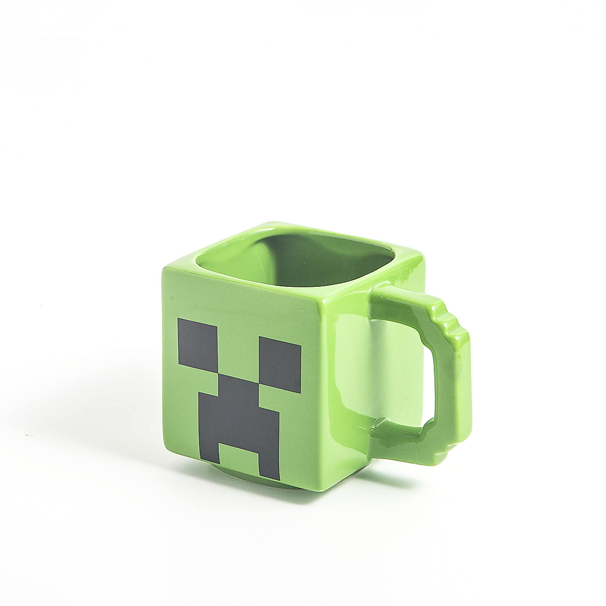 Zak Designs Minecraft Mug Unique 3D Sculpted Ceramic Coffee Cup 3 Piece Set, Collectible Keepsake Square Coffee Mugs (21oz, Creeper & Skeleton & TNT)