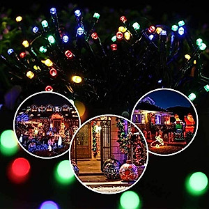 ZSMPY Fairy Lights Led Solar String Lights Fairy Lights Colorful 8 Lighting Modes Outdoor Decorative Light for Garden Home Wedding Party Christmas Halloween Decoration Lights String