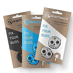 Earhoox 2 Pairs AirPods Ear Hooks and Anti Slip Covers Compatible with Apple AirPods 1 & AirPods 2 or EarPods Headphones/Earbuds