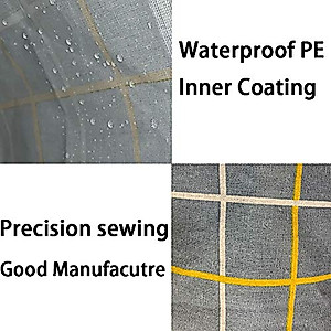 JinQiTian 2 Packs Thickened Laundry Hampers with Durable Handles, Drawstring Waterproof Round Cotton Linen, Freestanding Collapsible Storage Laundry Basket for Toy Clothing Collection 17”13”