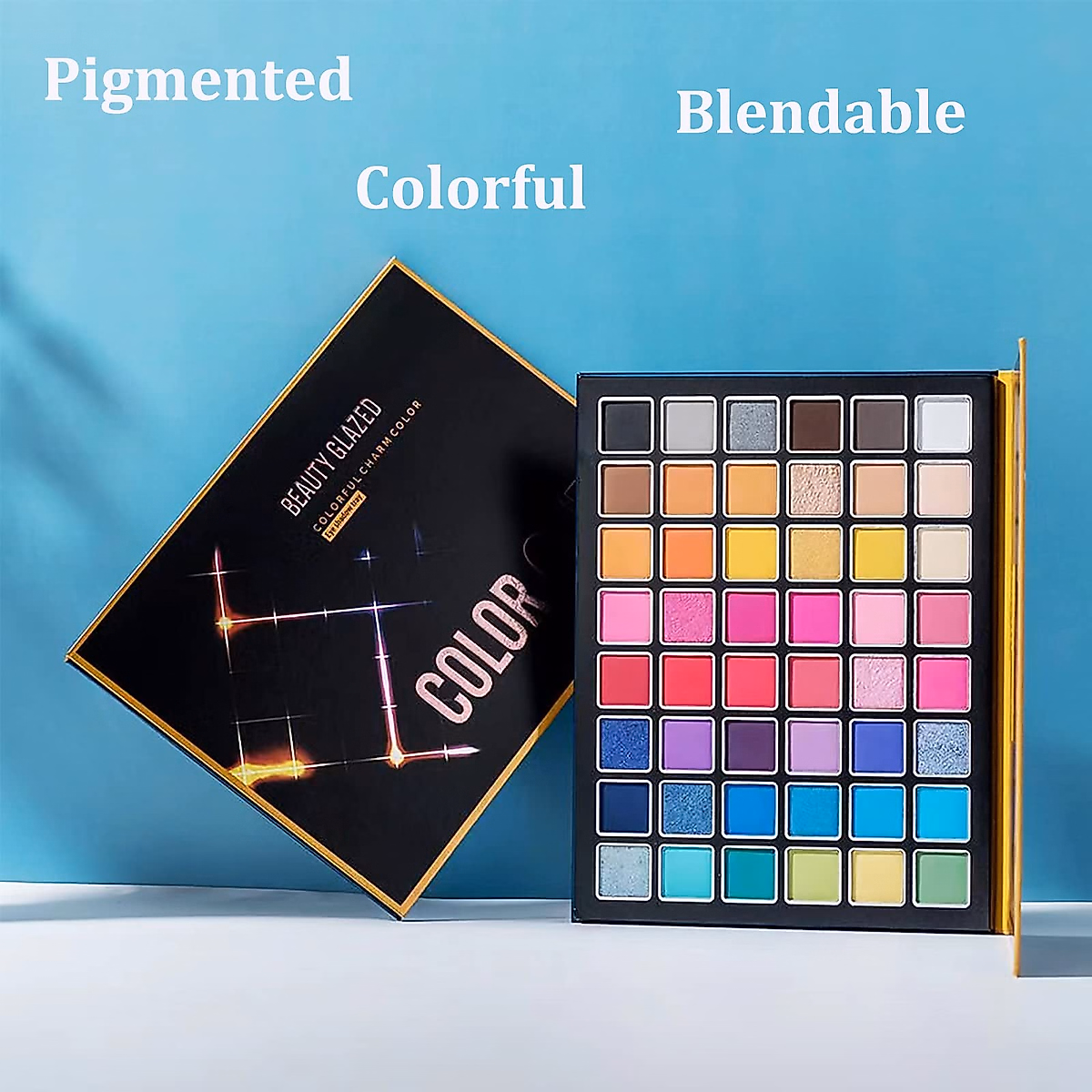 MYUANGO Color Cube Colorful Charm Eyeshadow Palette Richly Pigmented and Blendable Matte Shimmers 48 Rich Colors Waterproof Long Last Makeup Pallet Professional Eye Shadow Makeup