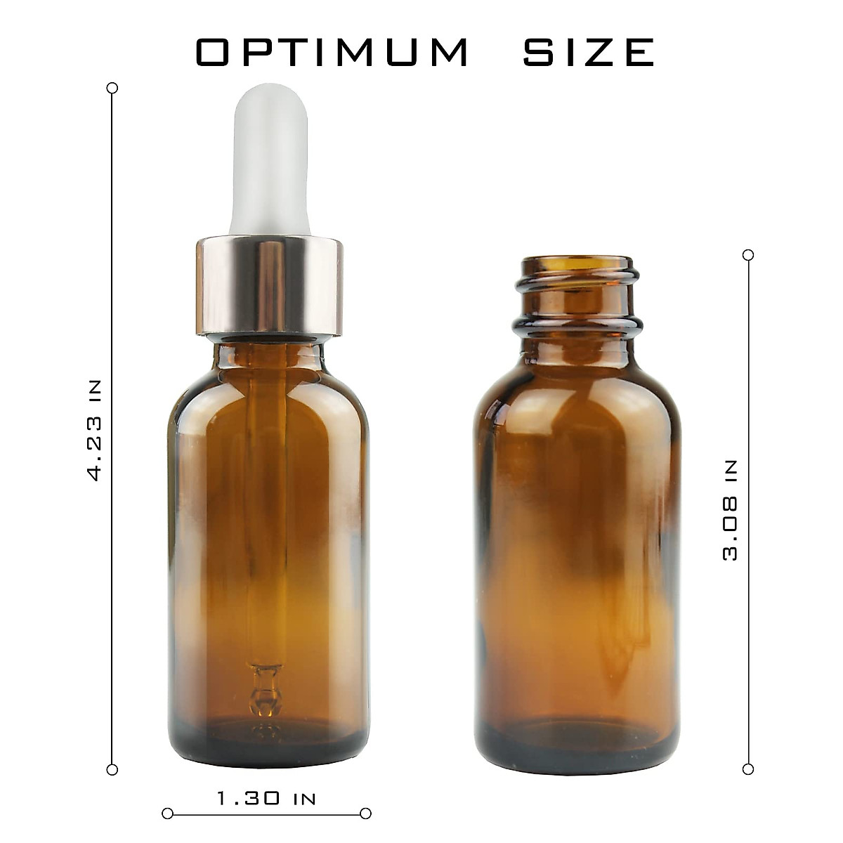 1 Oz Glass Dropper Bottles,24 pack Amber Glass Bottles with Eye Droppers,30ml Tincture Bottles, Leak Proof Travel Bottles for Liquids
