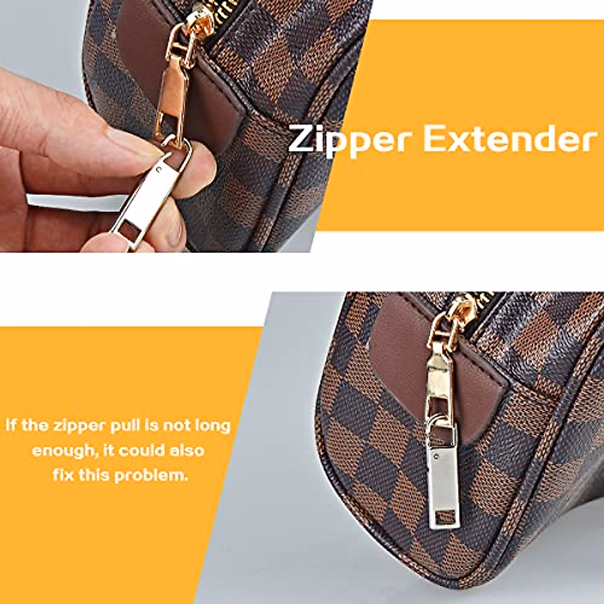 1 one enjoy Upgraded Zipper Pull Replacement Metal Zipper Handle Mend Fixer Zipper Tab Repair for Shoes Luggage Suitcases Bag Jacket (8 PCS)