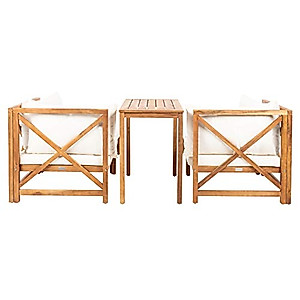 Safavieh PAT6762A Outdoor Collection Ronson Natural and Beige 5-Piece Dining Set