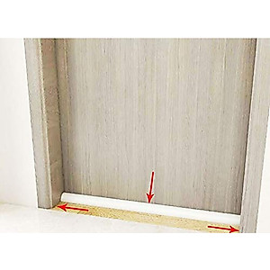 Bathroom Foldable Block water Stopper sealing strip shower threshold dam Self-adhesive silicone shower barrier (39 Inch)