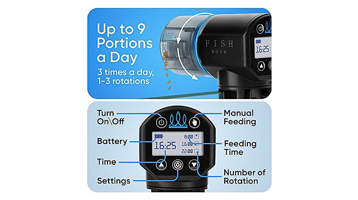 FISHNOSH Automatic Fish Feeder - Hassle-Free Feeding