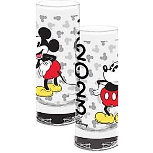 Disney Jerry Leigh 2023 Classic Mickey Mouse Shot Glass, Themed Adult Drinking Glasses, Vacation Souvenirs