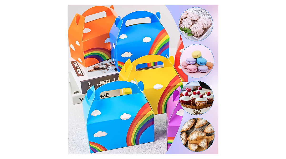 JOHOUSE 16PCS Party Favor Boxes for Colorful Celebrations