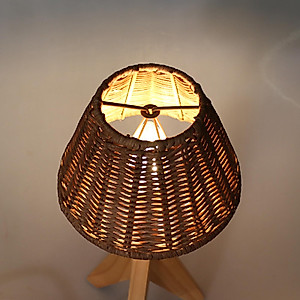 mini lampshades set of 2,mini rattan woven Lamp shade Set of 2,rattan small lampshade, boho replacement clip-on traditional shades