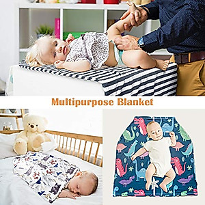 Baby Car Seat Cover, Nursing Cover for Breastfeeding, Baby Carseat Canopy for Boys and Girls, Infant Car Seat Cover, Multiuse Baby Shopping Cart/High Chair/Stroller Covers (Little Bear)