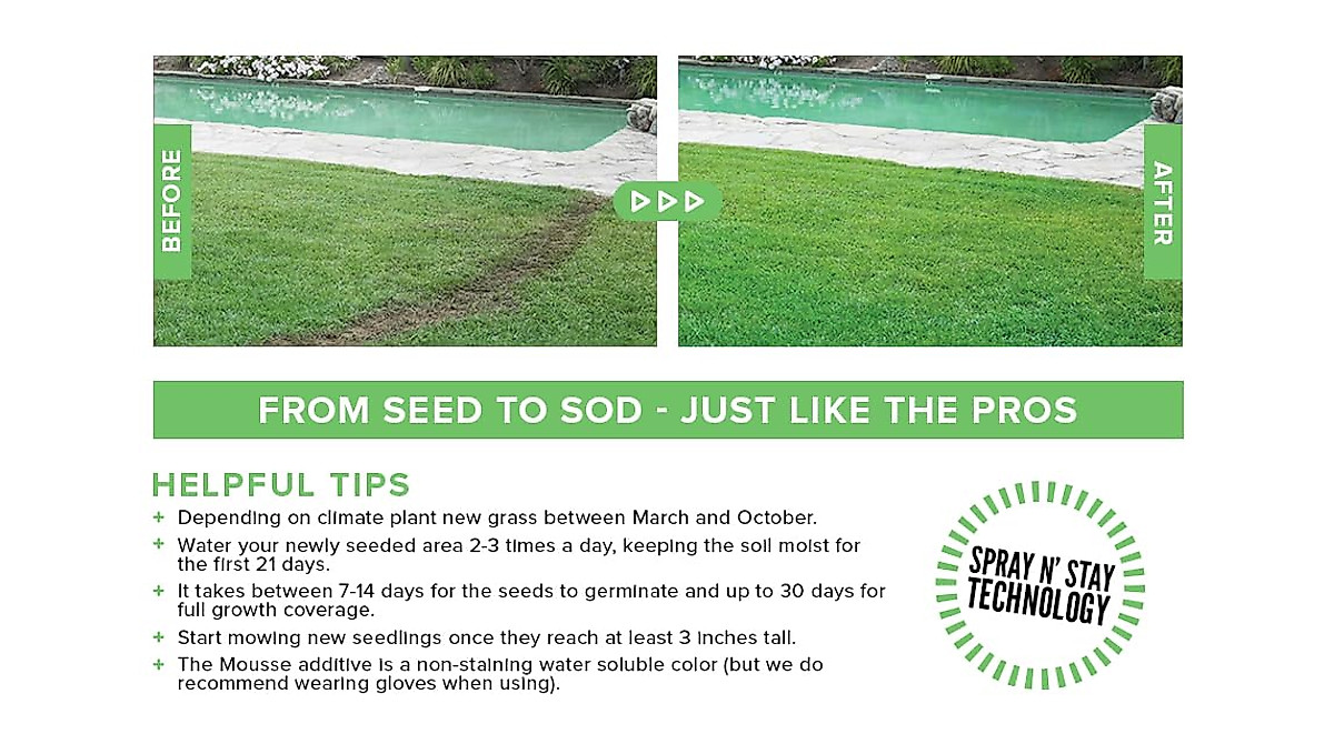 Hydro Mousse Bermuda Grass Seed Refill - 1000 sqft Coverage