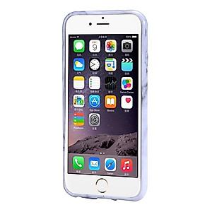 Landfox 6S Case,iPhone 6S Case, 2016 Marble Texture Print Cover Case Skin for iPhone 6S 4.7 Inch (White)