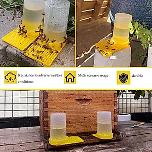 2 Pack Bee Watering Station Beekeeping Water Dispenser Perfect Beekeeping Drinking Beekeeper Tools (Yellow White)