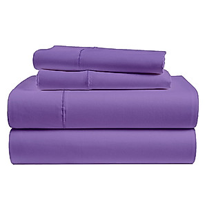 Luxora Bedding Heavy Wight 100% Egyptian Cotton, 1000 Thread Count Sheet Set Full Size Lilac Bed Sheets,8 Inches Deep Pocket
