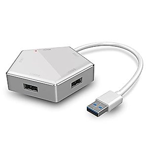 ZLDGYG SMDMM USB Hub，Four USB 3.0 Hub with Micro External Power Hole High Speed Four Port Splitter (Color : White)