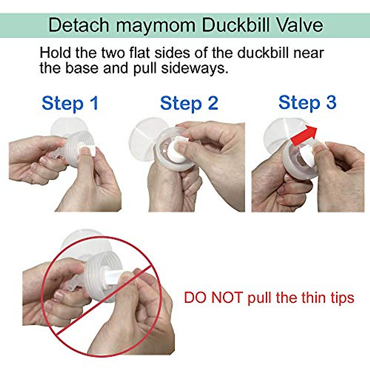 Maymom Breastmilk Storage Bag Adapters Compatible with Spectra S1, S2 Pumps ; 2 Duckbill Valves Included; Clear BPA Free Material; Boiling Water OK; Do Not Use Microwave or Steamer Bag to Sanitize