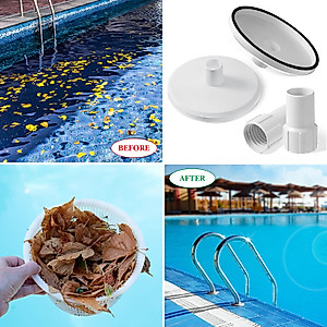 Pool Skimmer Vac Plate and 1-1/2 Inch Pool Spiral Wound Vacuum Hose Cuff Compatible with Skimmer SP1106, Hayward Swimming Pool Skimmer Basket SP1082 1084 1085 1075 Pool Cleaning Accessories(4 Pack)
